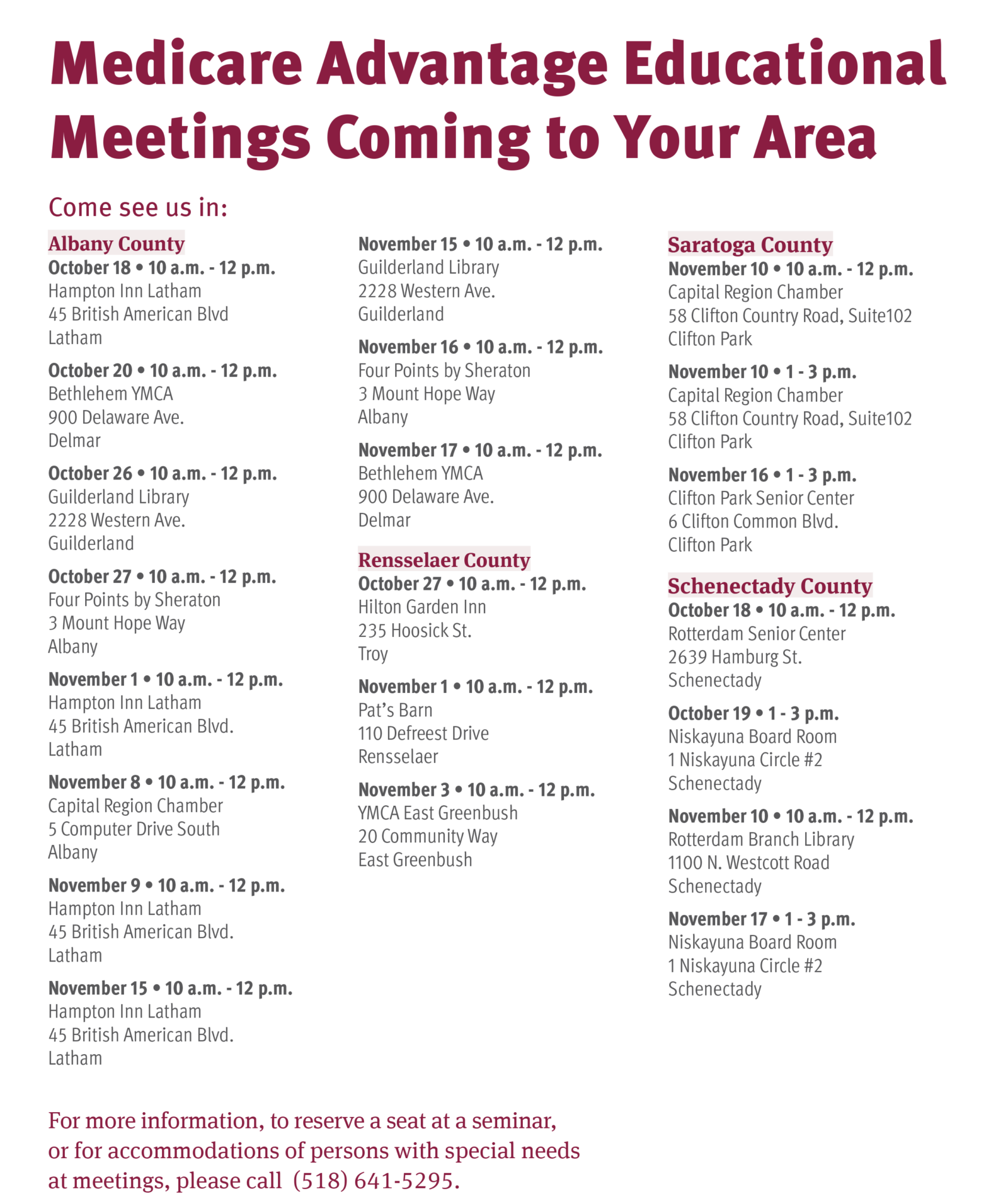 CCP Medicare Educational Meetings • News • Community Care Physicians